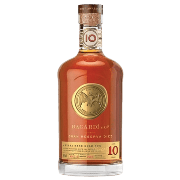 Bacardi Rum Gold Extra Rare Gran Reserva Diez Rum - 750ML