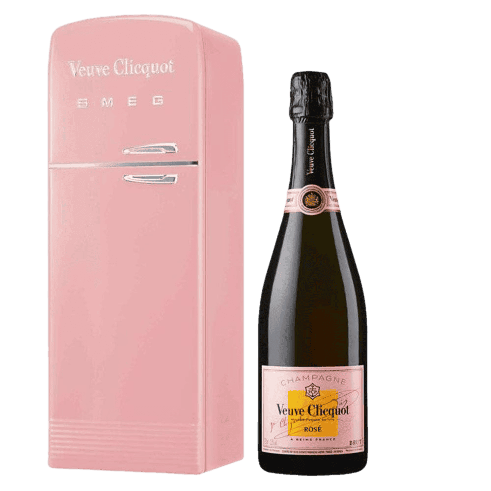 Veuve Clicquot Brut Rose With Smeg Fridge Gift Box - 750ML